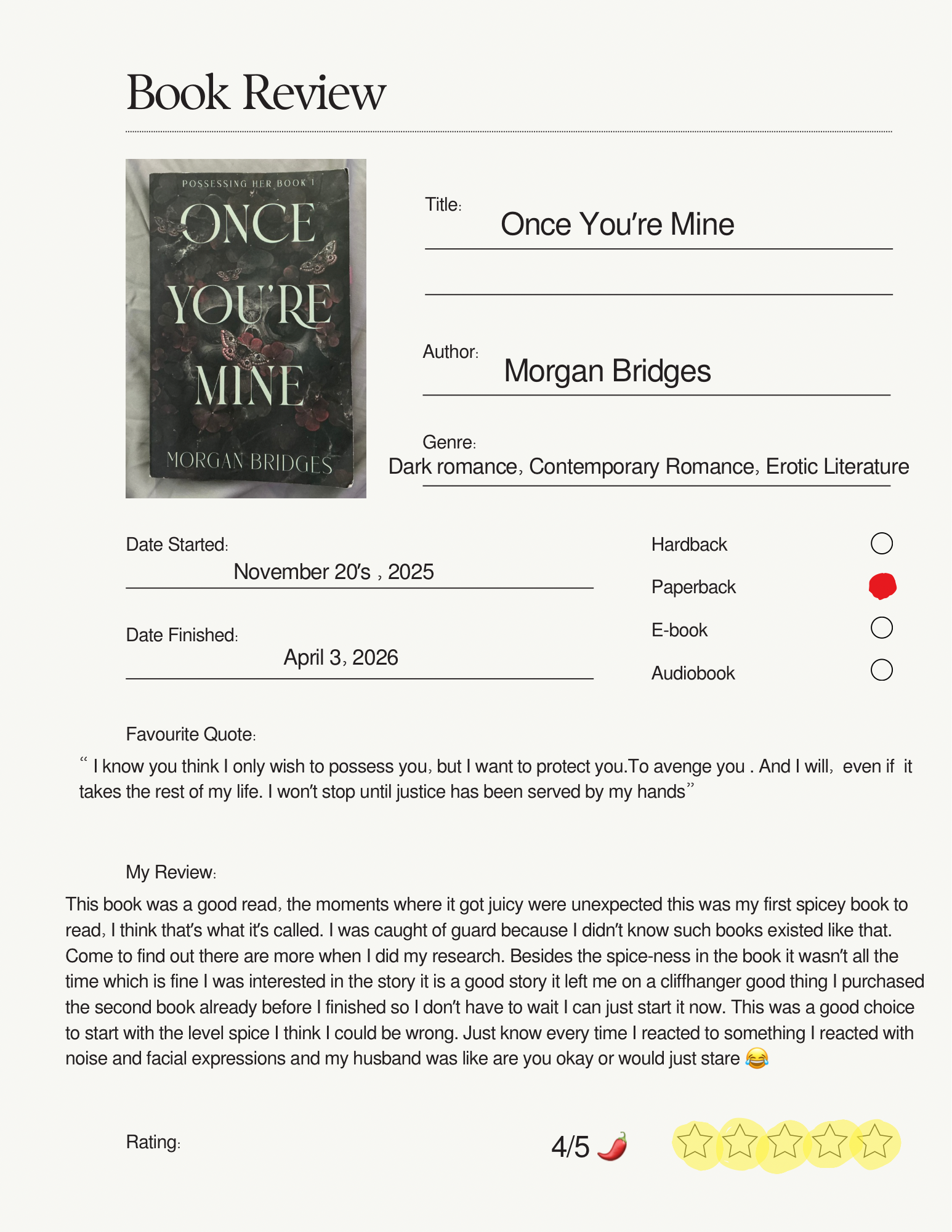Third book review yay!!! – Life With Drea